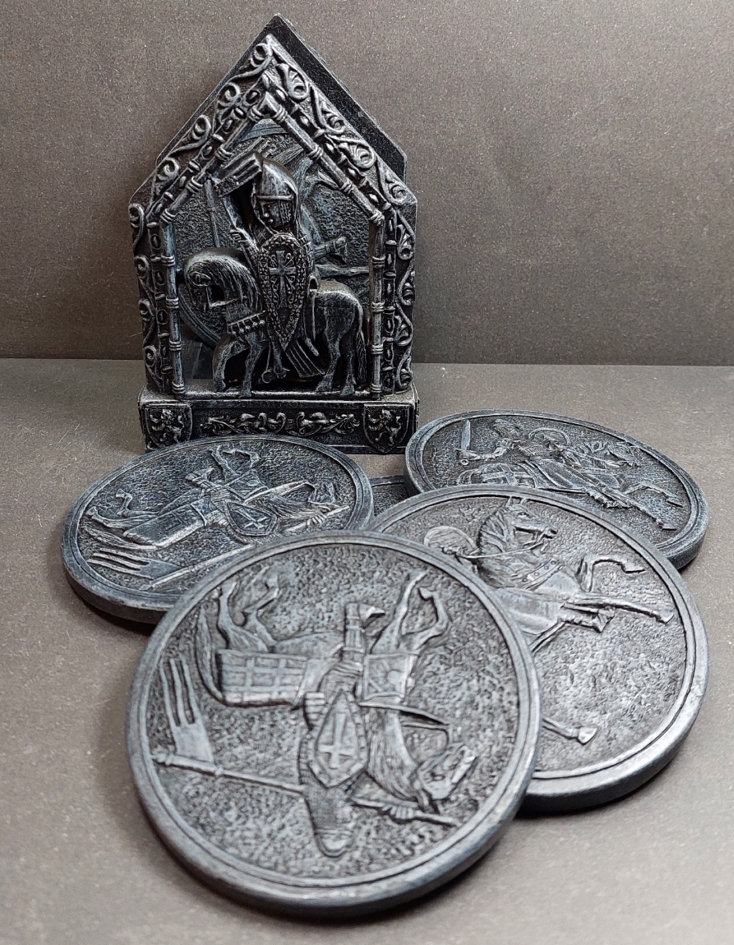 Earth Temple Exchange - Glasunderlägg med Tempel riddare