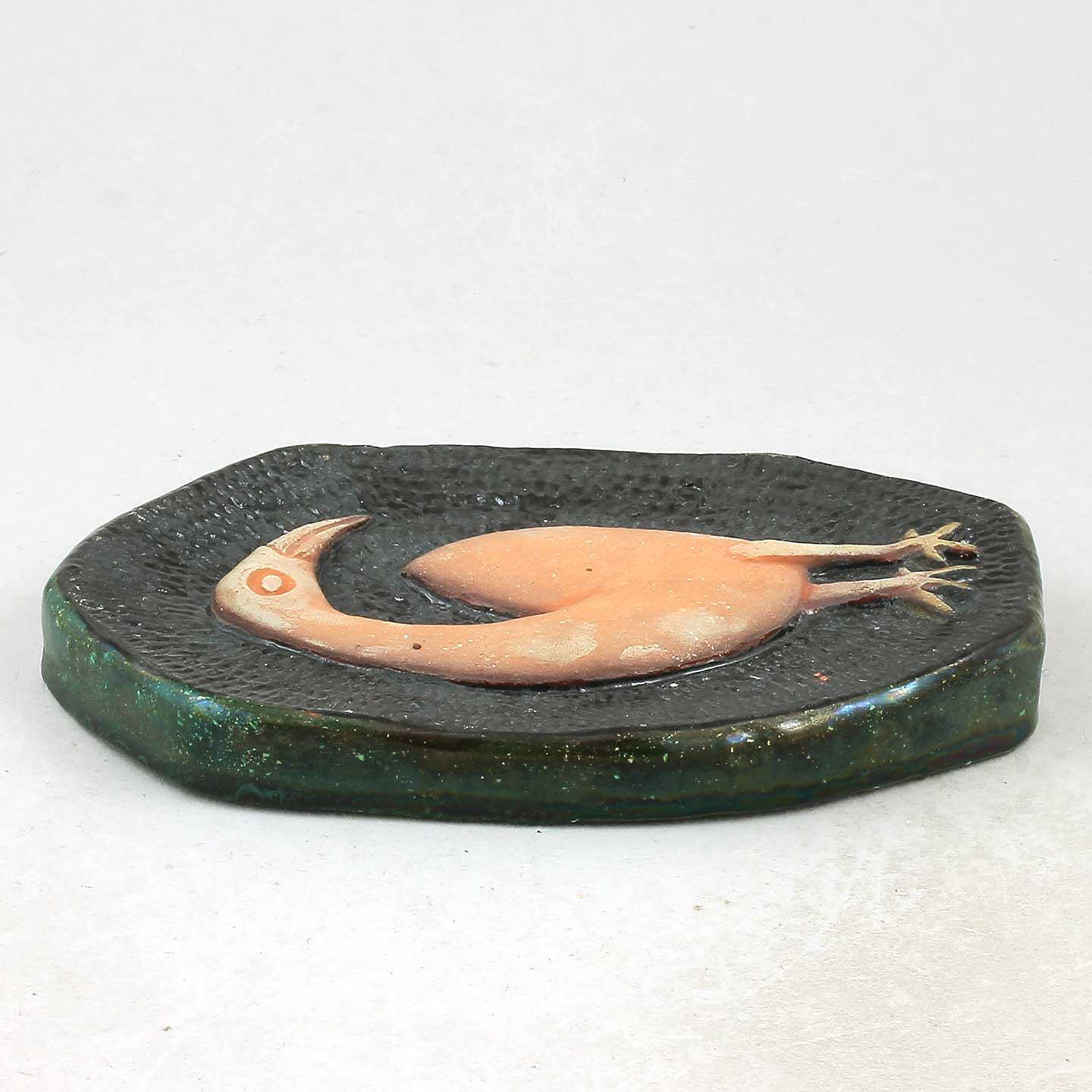 Lars Bergsten (1960s) Relief Wall Plaque with Bird Motif 18 cm