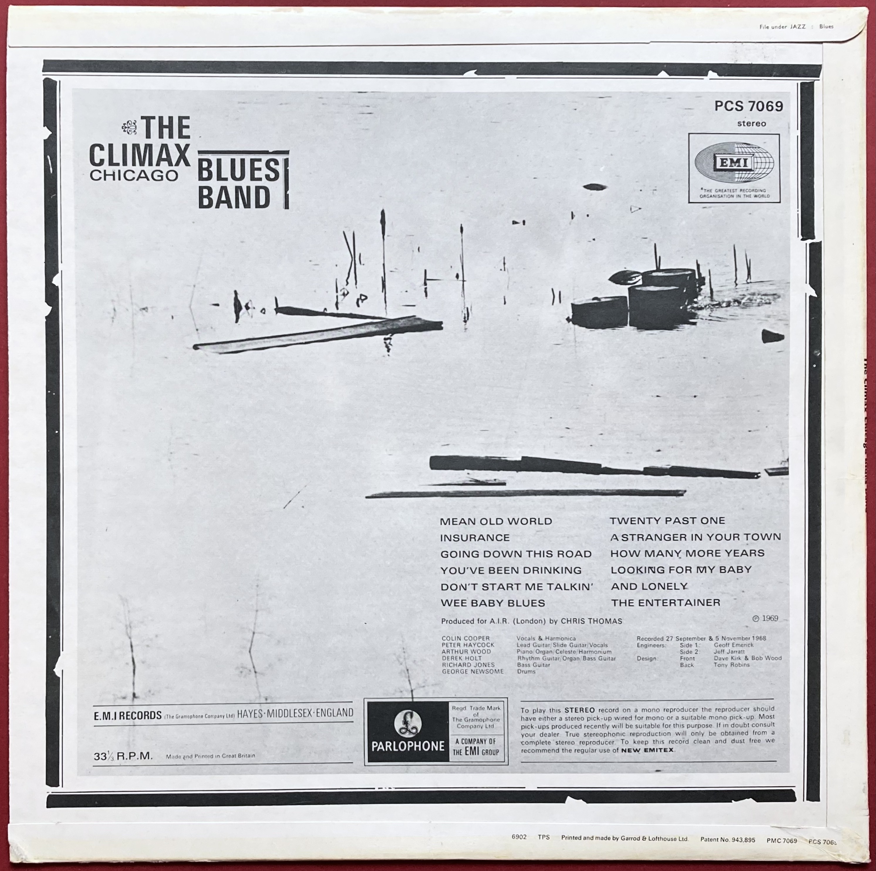 Nostalgipalatset - CLIMAX CHICAGO BLUES BAND - "same" UK-orig LP 1969