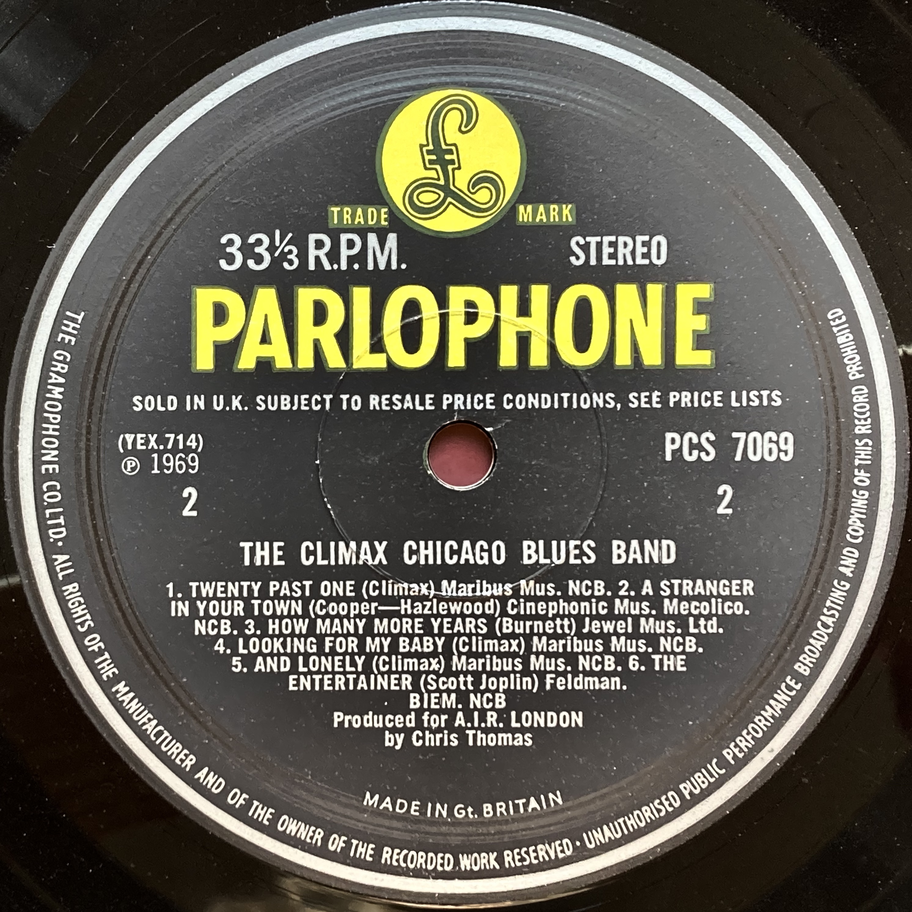 Nostalgipalatset - CLIMAX CHICAGO BLUES BAND - "same" UK-orig LP 1969