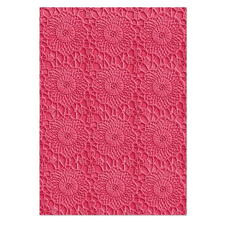 Sizzix 3-D Textured Impressions Embossing Folder - Crochet Mandala ...