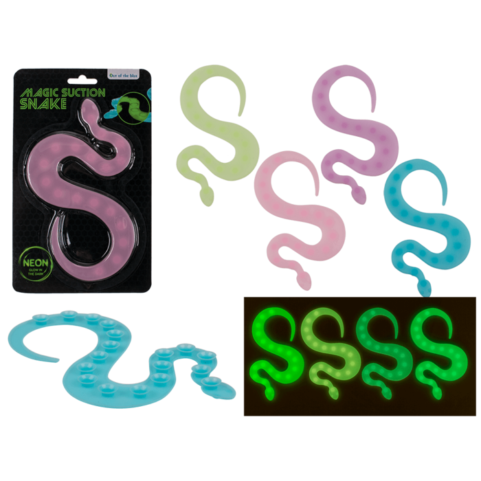 Fidget Toy Magic Suction Snake, Glow in the dark - Robbis Hobby Shop