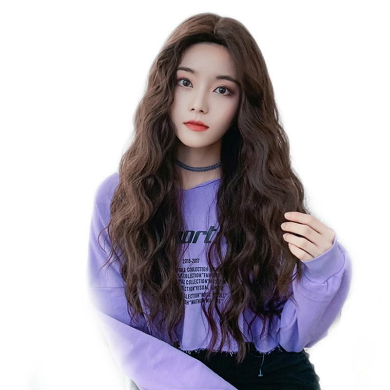 Löshår/Peruk - Långa Lockar - Mörkbrun - JQ8.se