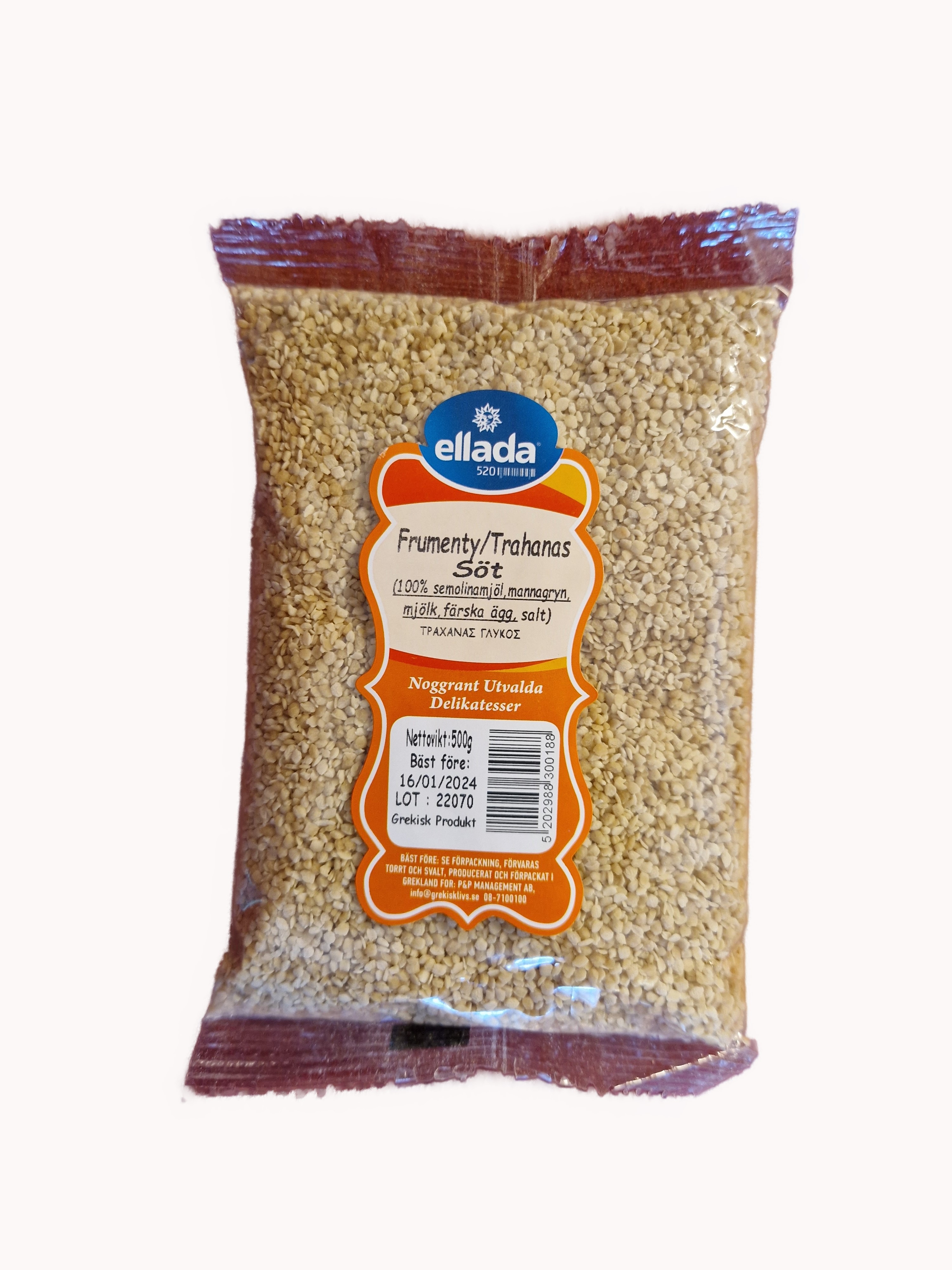 Trachanas söt ,frumenty, 500g, ellada520 - Grekisk Livs