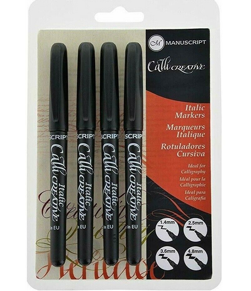 Manuscript Calli Creative Italic Markers 4-pack - Scrapkammaren