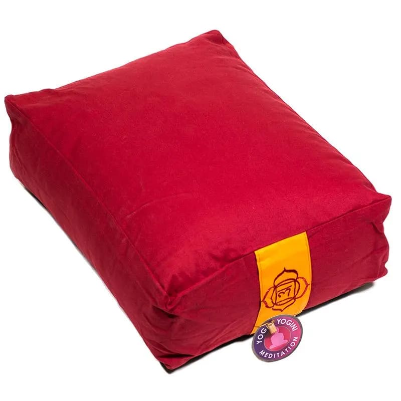 Stengarden.com - Chakra Meditationskudde Yoga Bolster - Röd