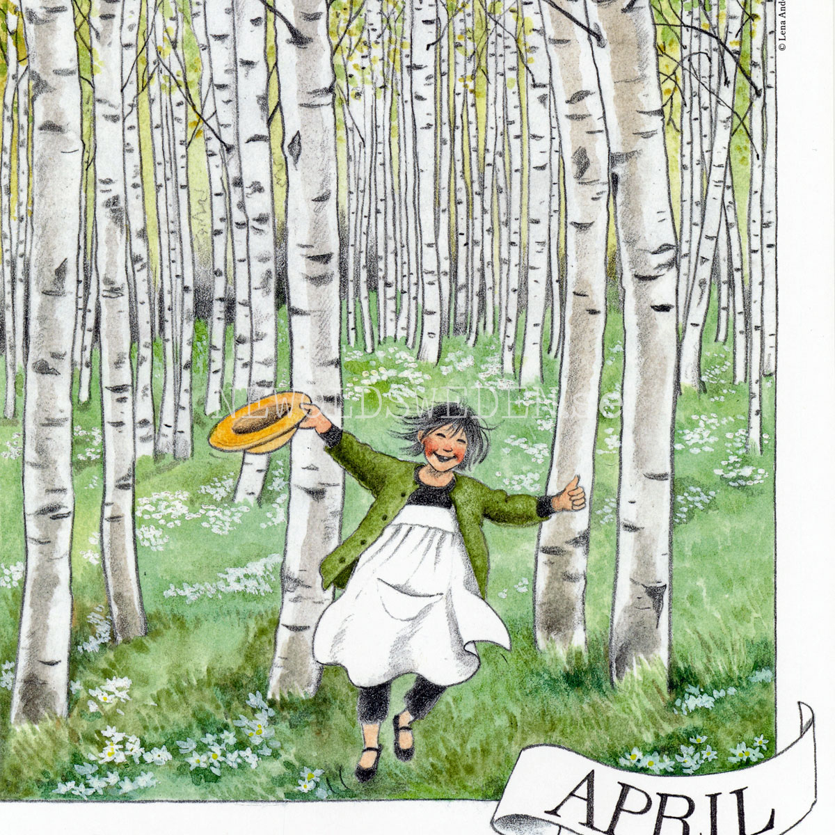 April Linnea Månads bild A4 - Lena Andersson - NEWOLDSWEDEN.se