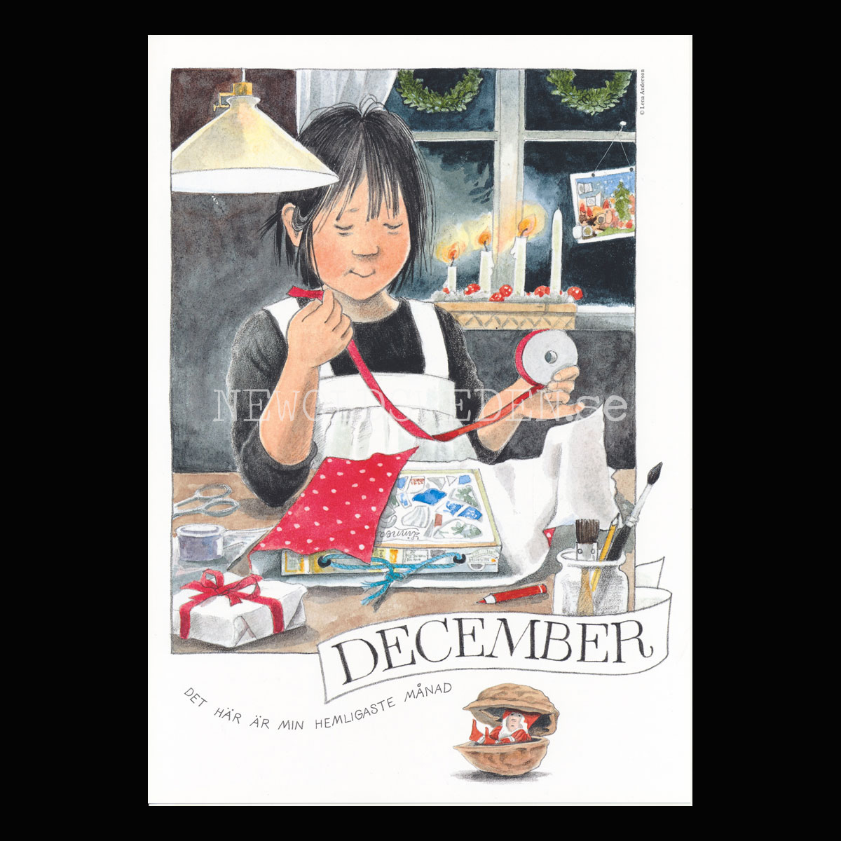 December Linnea Månads bild A4 - Lena Andersson - NEWOLDSWEDEN.se