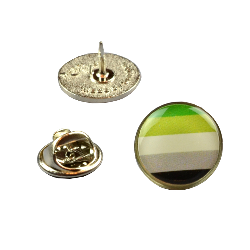 Pins with aromantic flag - HappyPride