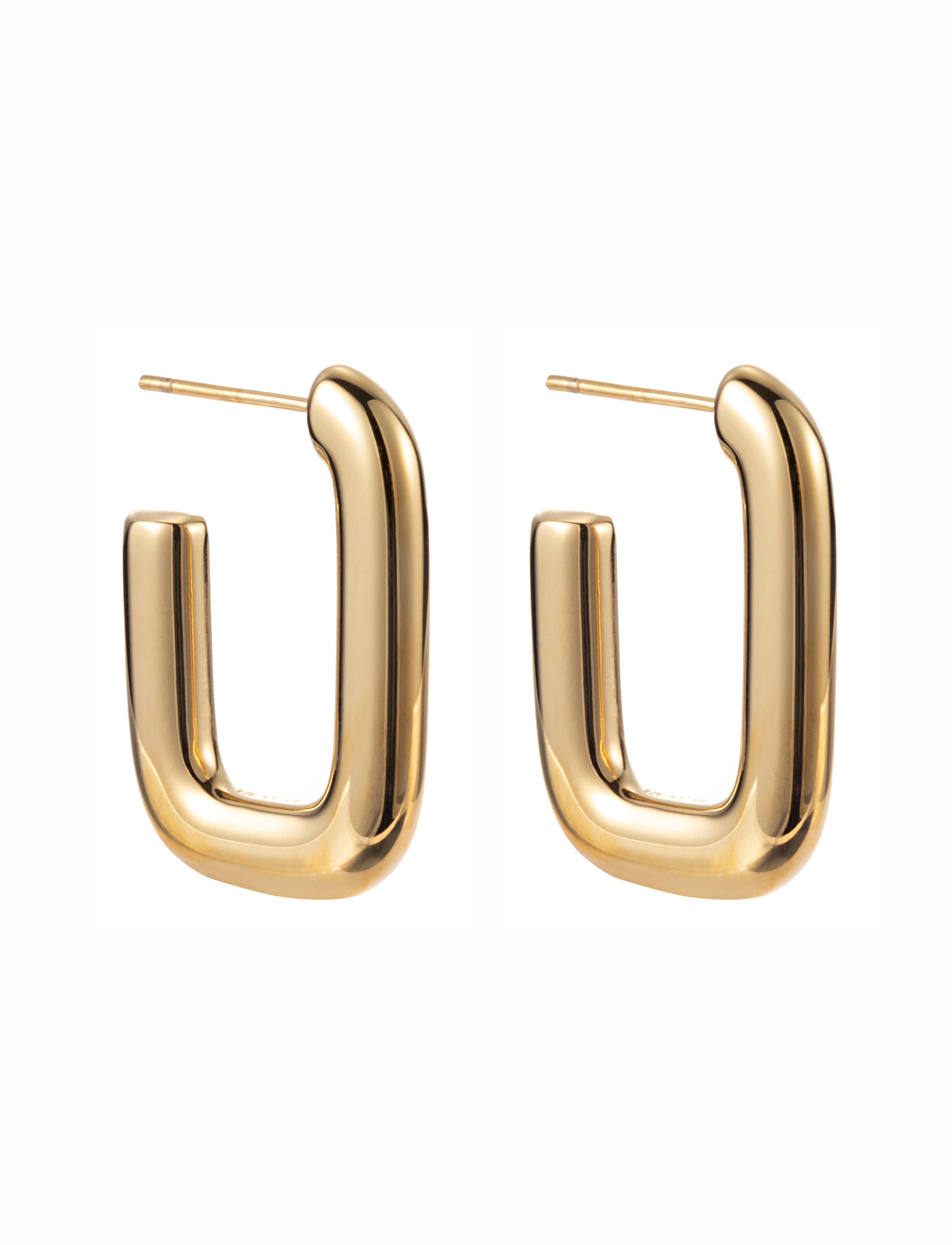 Classic U shape hoop, gold - By Jolima