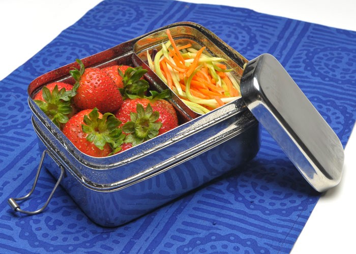 Smart kit med madkasser i rustfrit stål, af den såkaldte bento-type