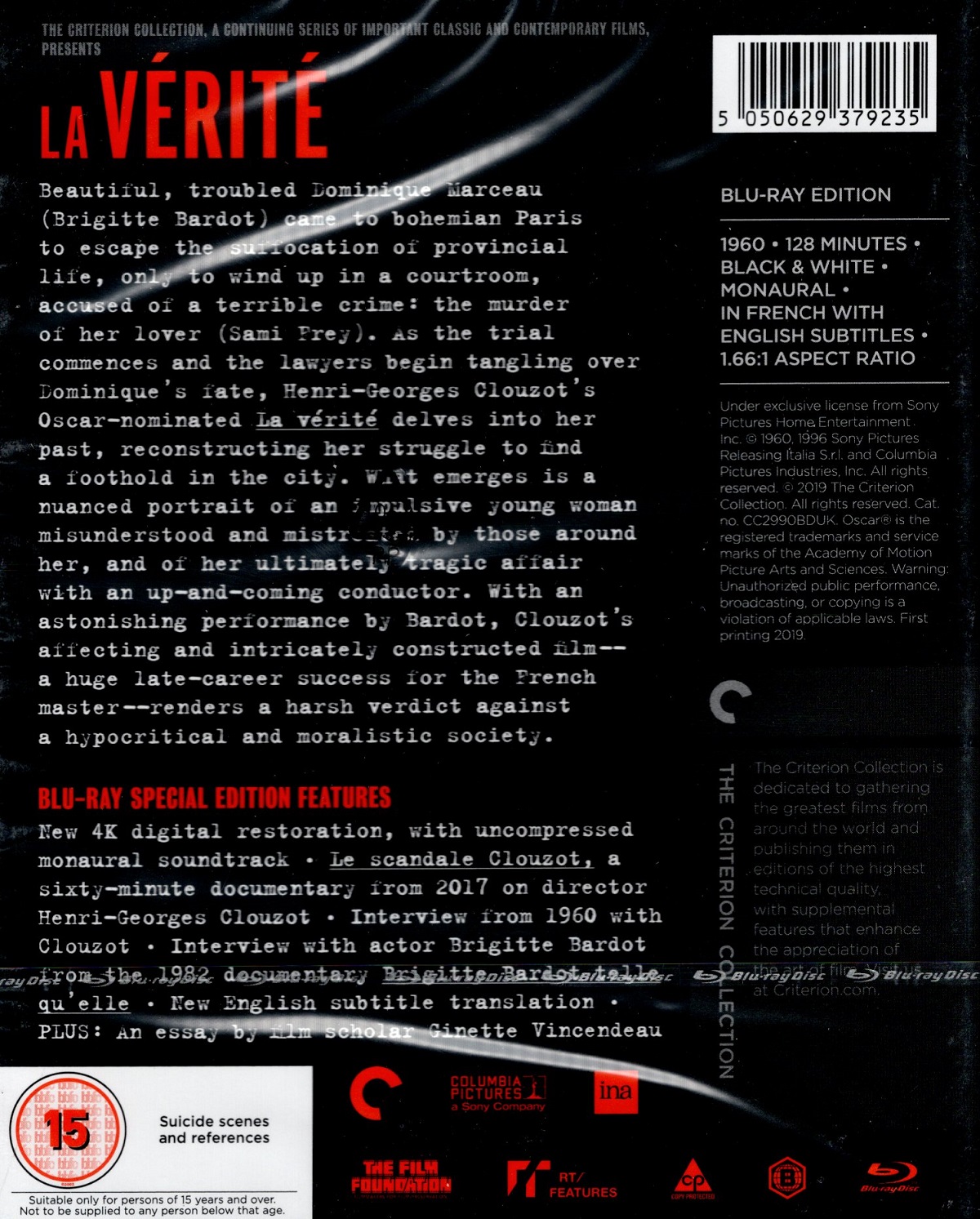 La Vérité (Criterion Collection) (ej svensk text) (Blu-ray) - Kvarnvideo.se