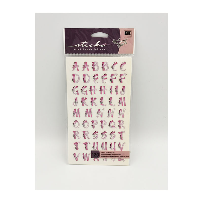 EK Success Sticko Stickers - Mini Brush Letters - BumbleBee's Craft Shop