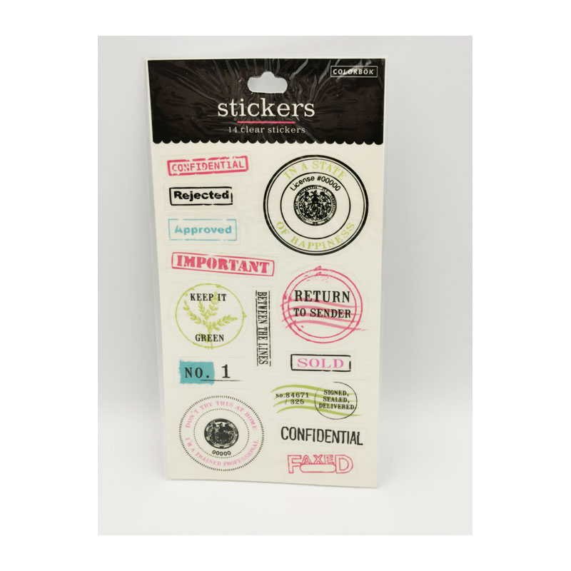 Colorbök Stickers - Clear Stamps - BumbleBee's Craft Shop