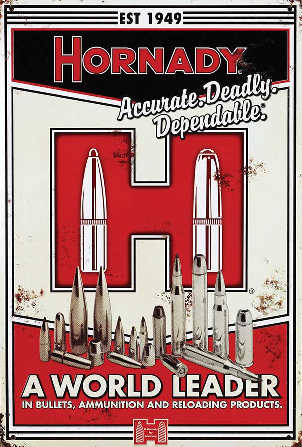 Hornady Vintage Tin Sign - Bearplayshop.se
