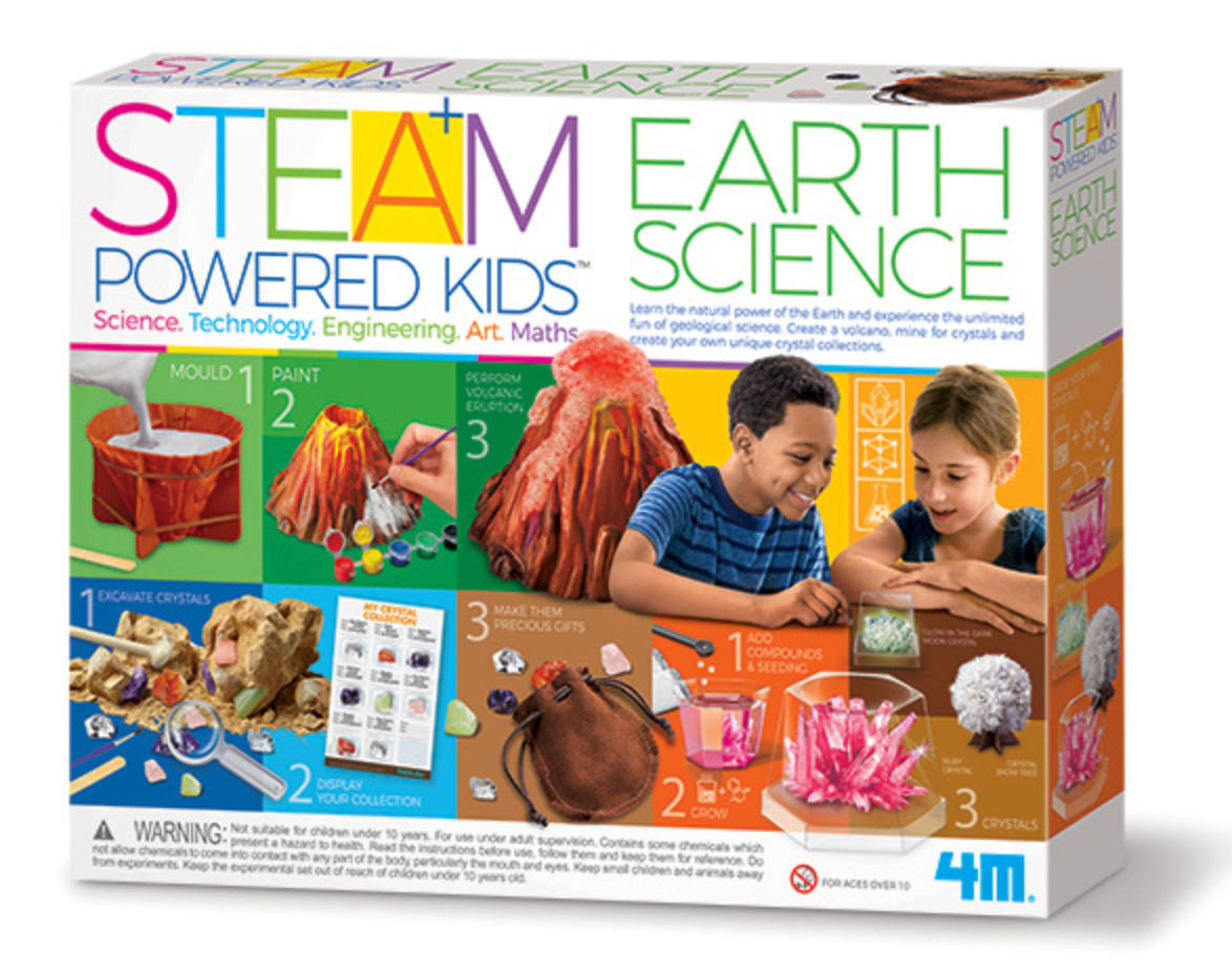 Experiment för barn om geologi, vulkaner och bergarter