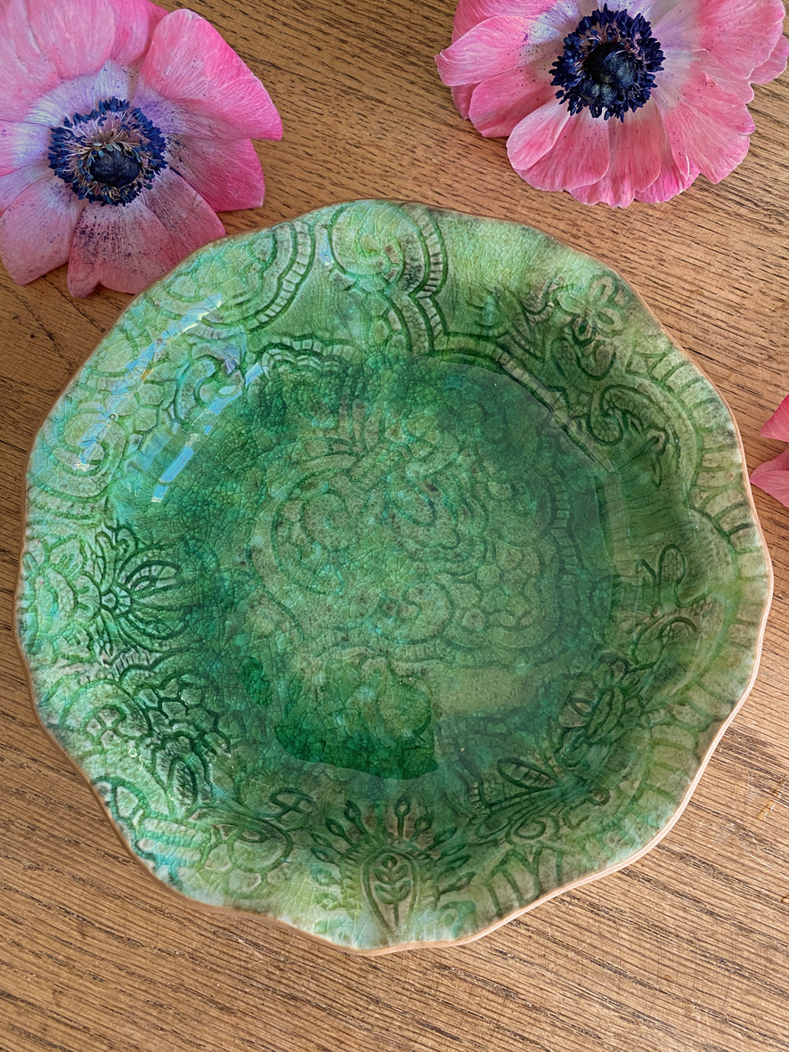 Vita Ranunkler - Liten skål seaweed