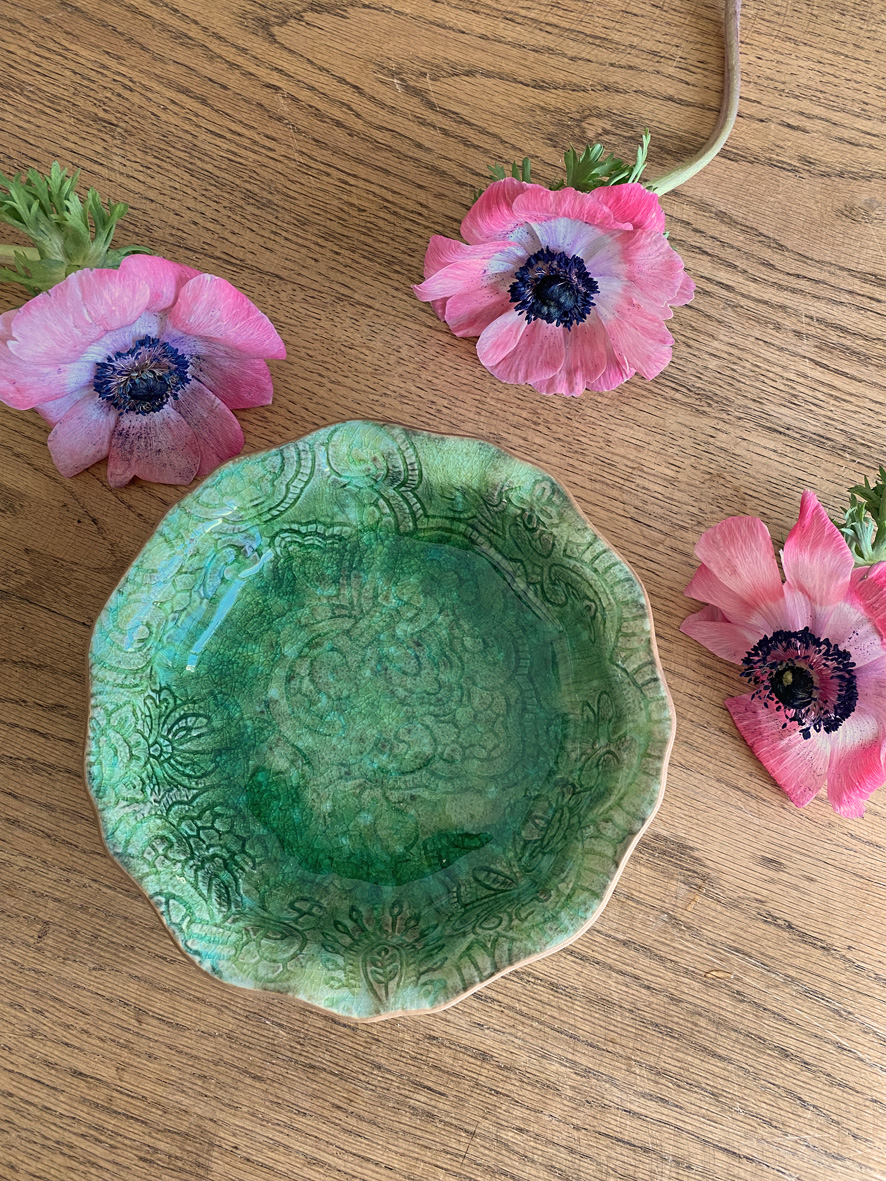 Vita Ranunkler - Liten skål seaweed