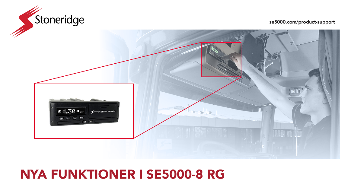 Stoneridge Nordic - Nya funktioner i SE5000-8 Connekt RG
