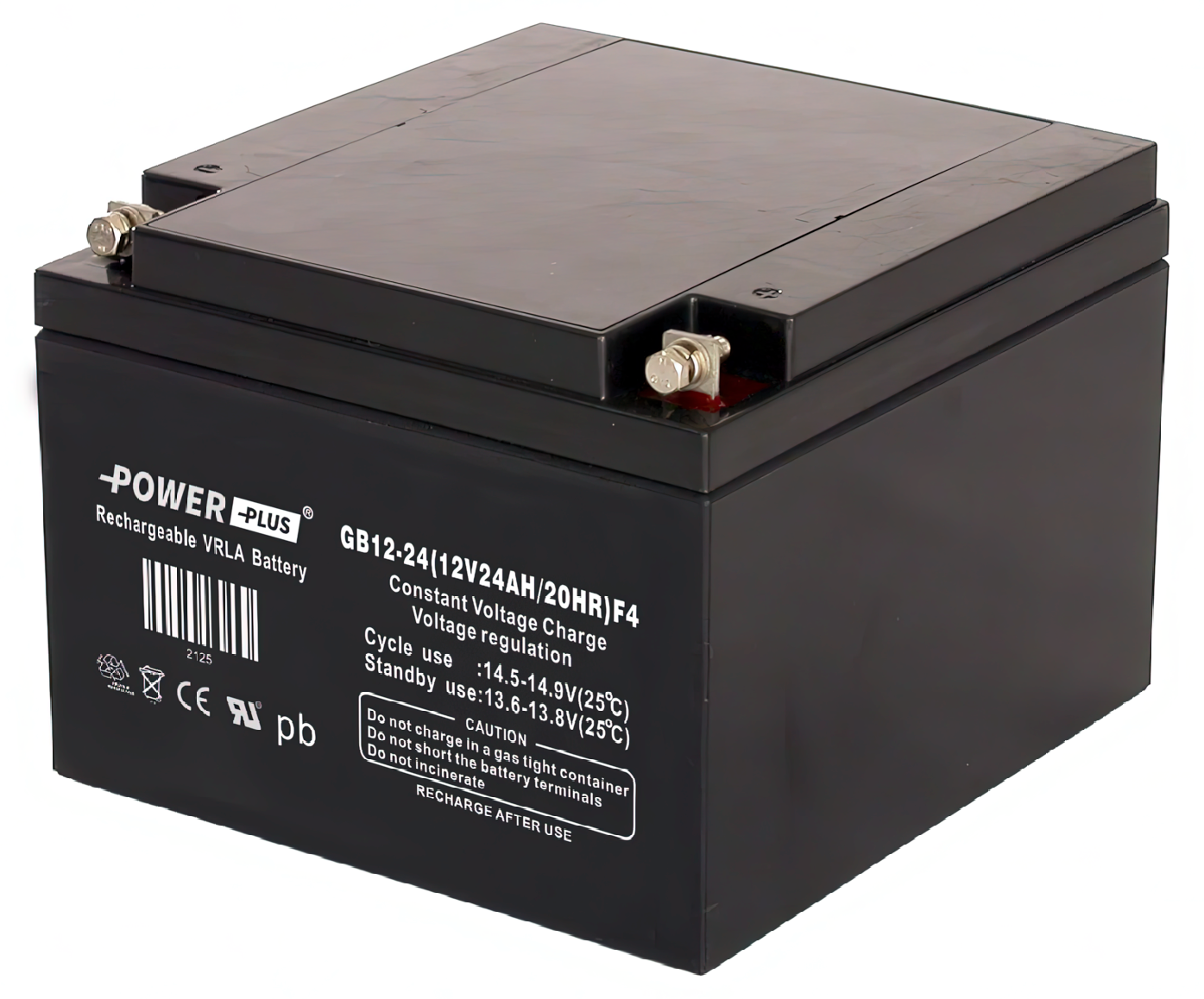 Power Plus Agm-batteri 12V 24Ah - VoltPower