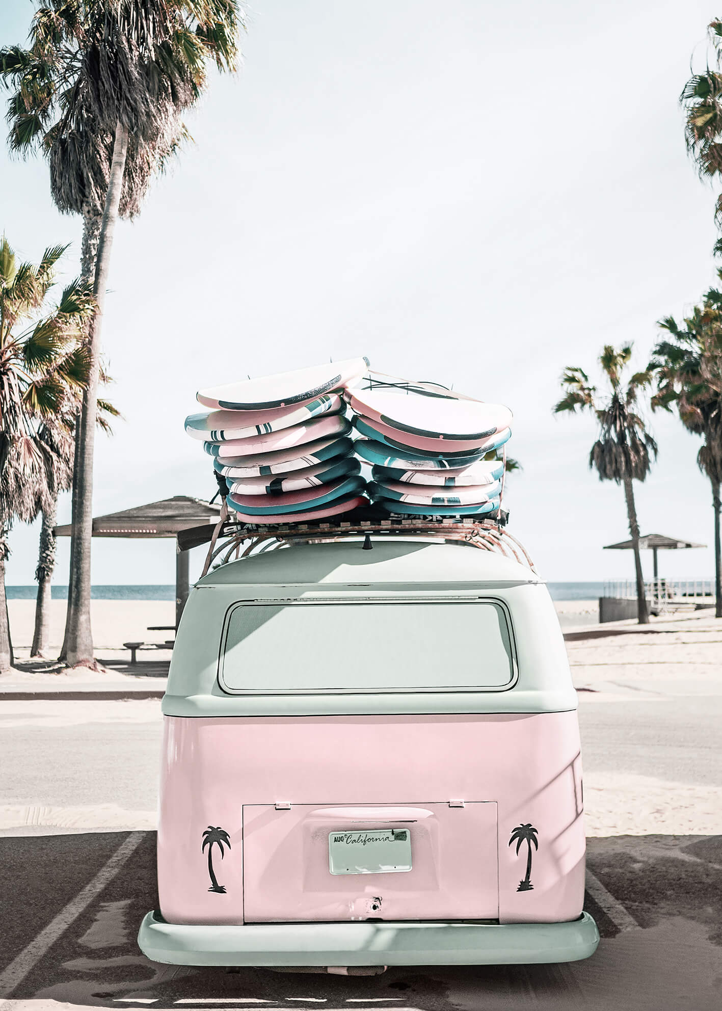 Canvasbutik.com - Photo Art - Pink van beach