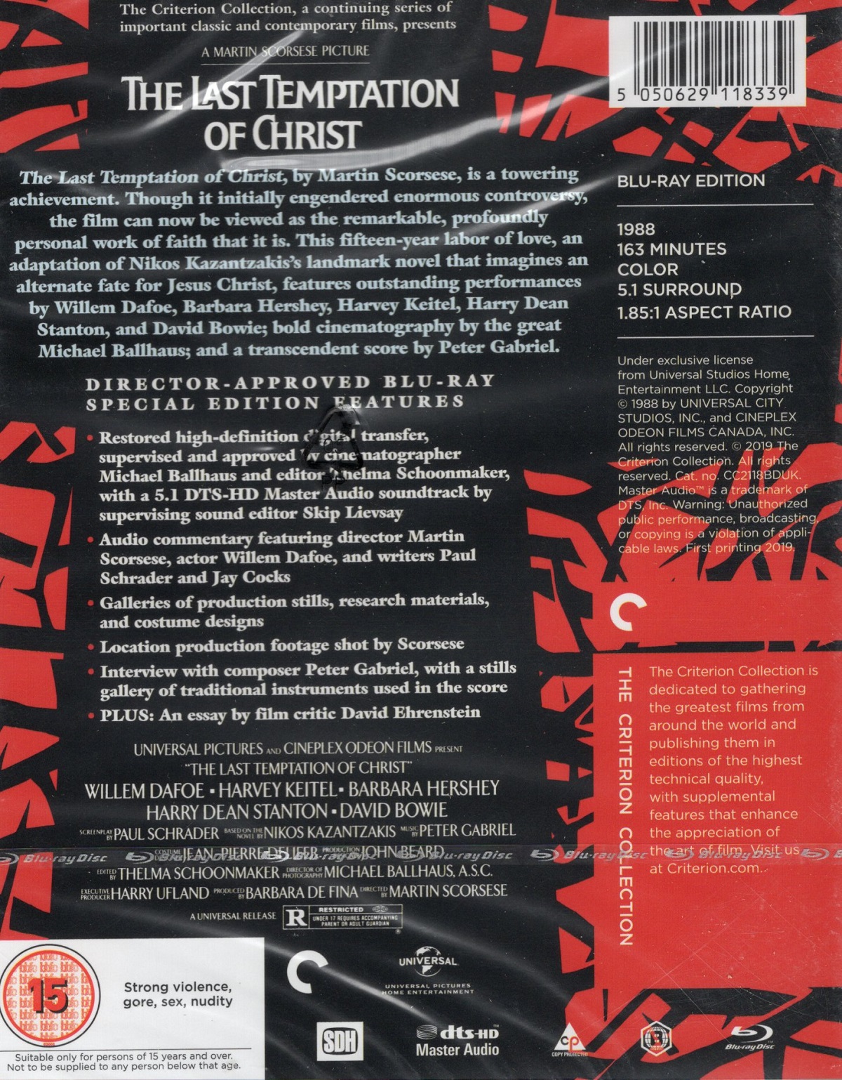 Last Temptation of Christ (Criterion Collection) (ej svensk text) (Blu ...