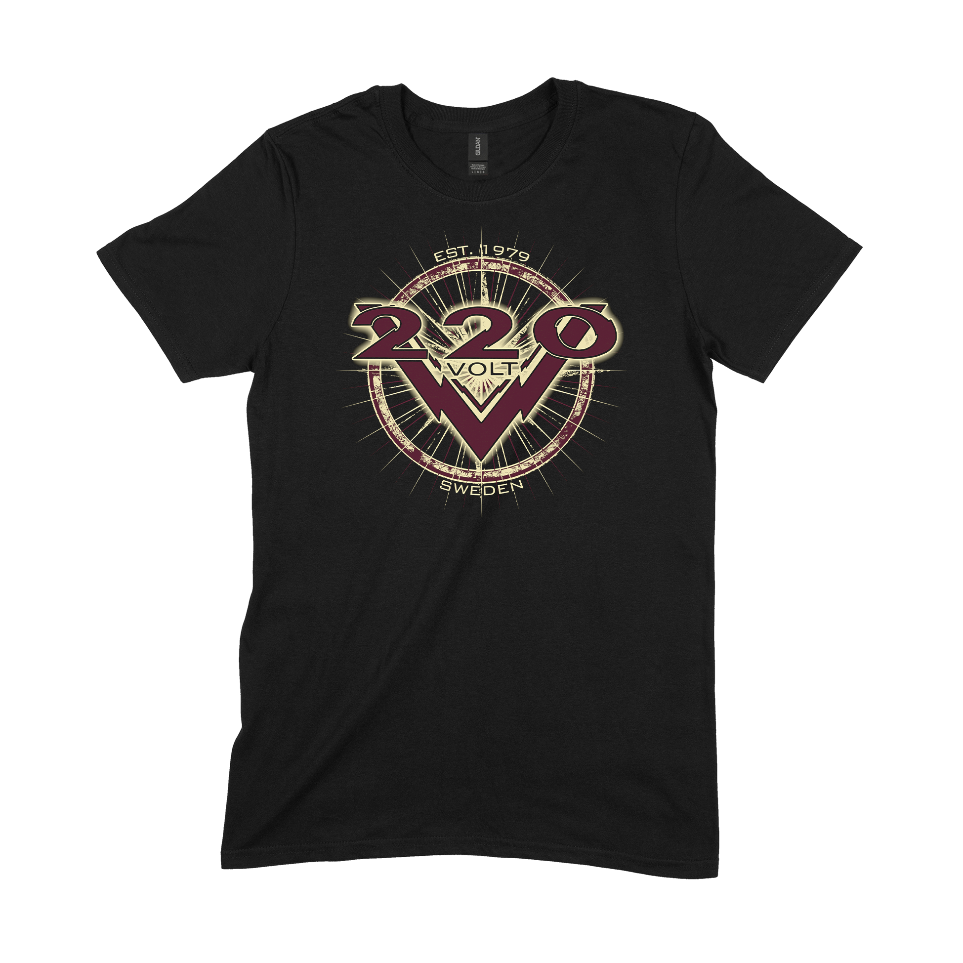 220 VOLT - T-SHIRT, RED LOGO - Merchants