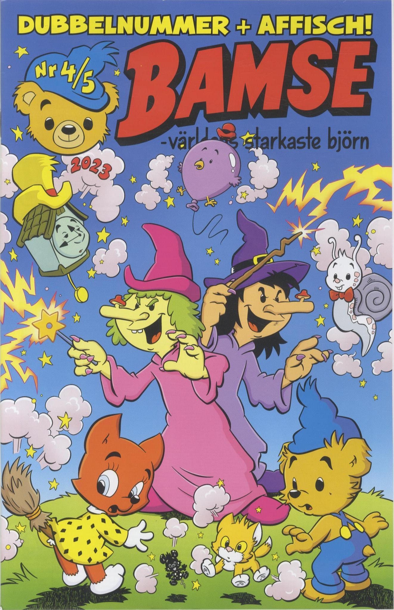 Bamse nr 4/5 2023, Hua-Hua på besök, Dubbelnummer + Affisch ...