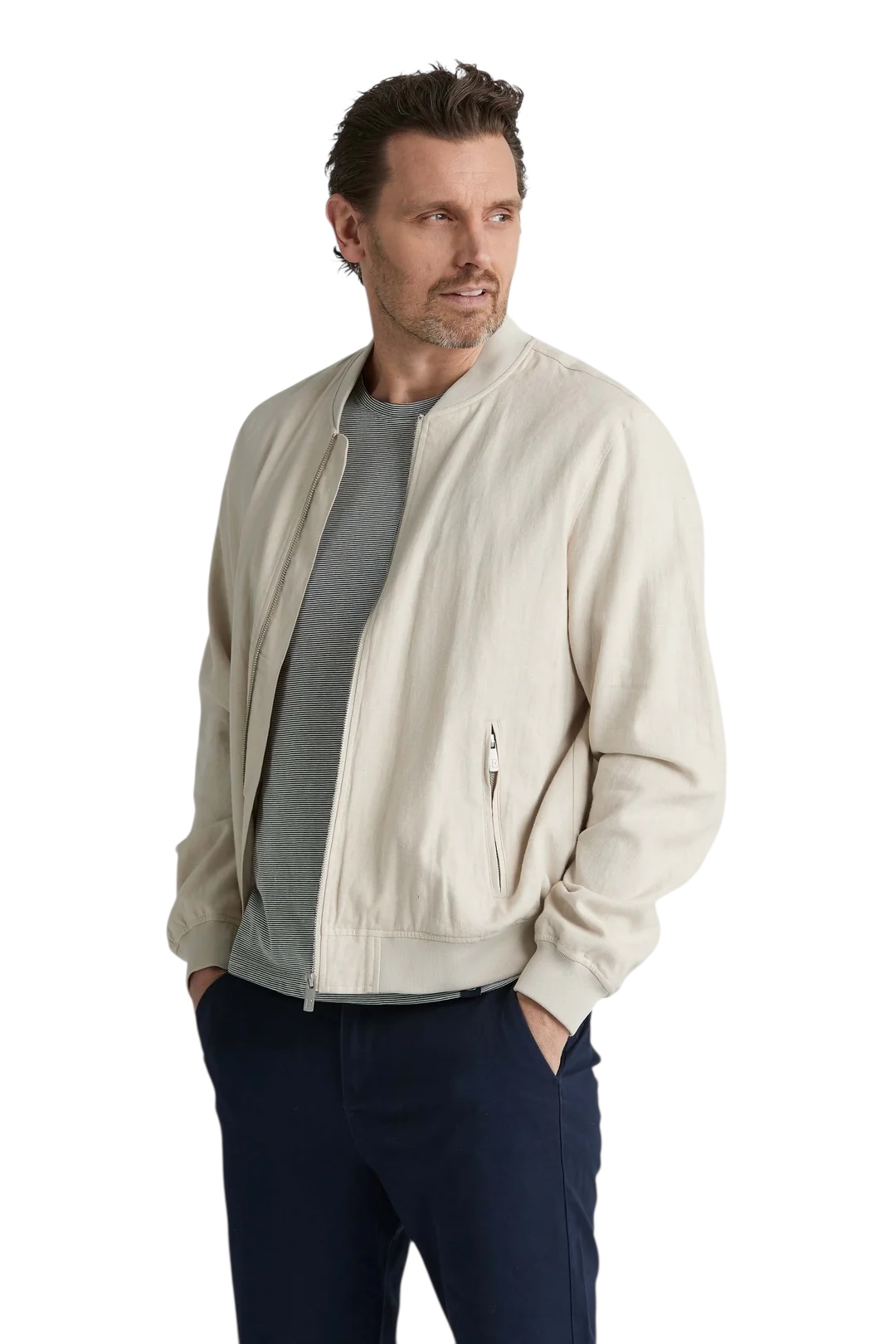 Jacka, Linne, beige . från Peter Adams, - Nisses Herrmode