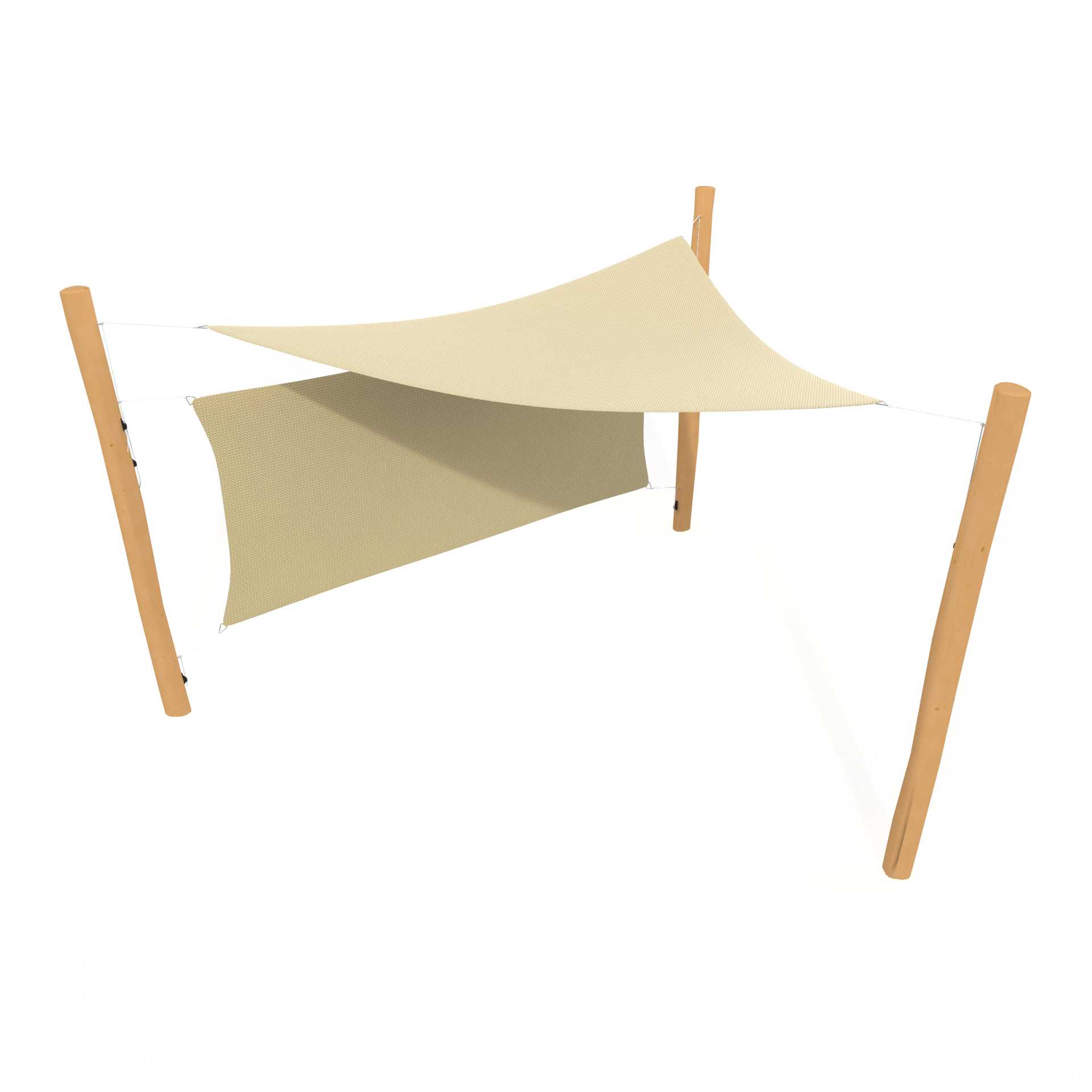 Solsegel med sida - 3,6 x 3,6 x 3,6 m - Svenska Naturlekplatser AB