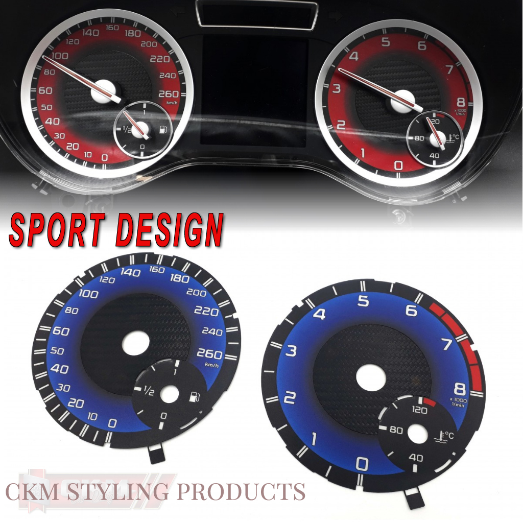 CKM Car Design - Cluster dials sport BLUE