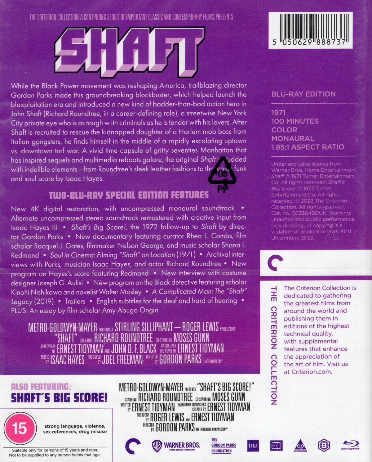 Shaft (Criterion Collection) (ej svensk text) (Blu-ray) - Kvarnvideo.se