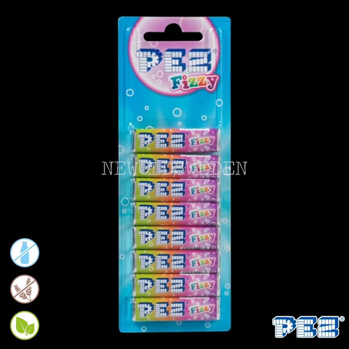 PEZ Refill FIZZY FRUIT MIX 8-pack 68G - Bäst före: 2026-03-30 ...