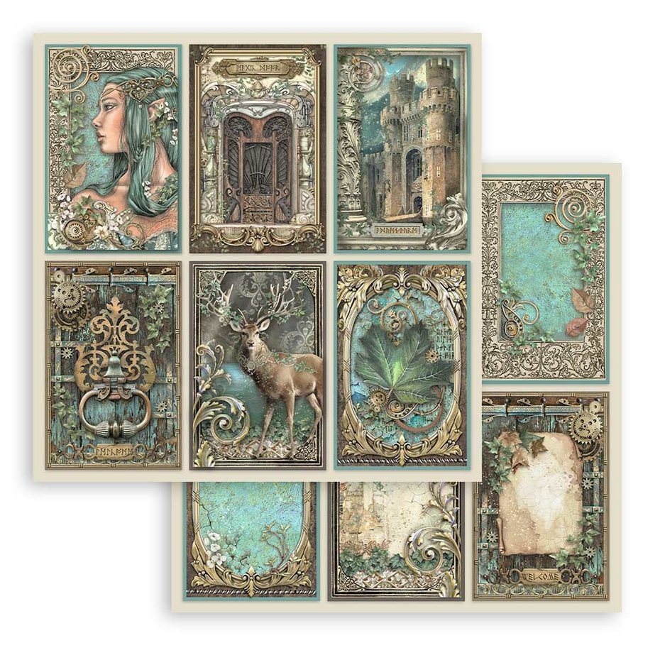 Stamperia - Magic Forest - 6 Cards - Scrapkammaren