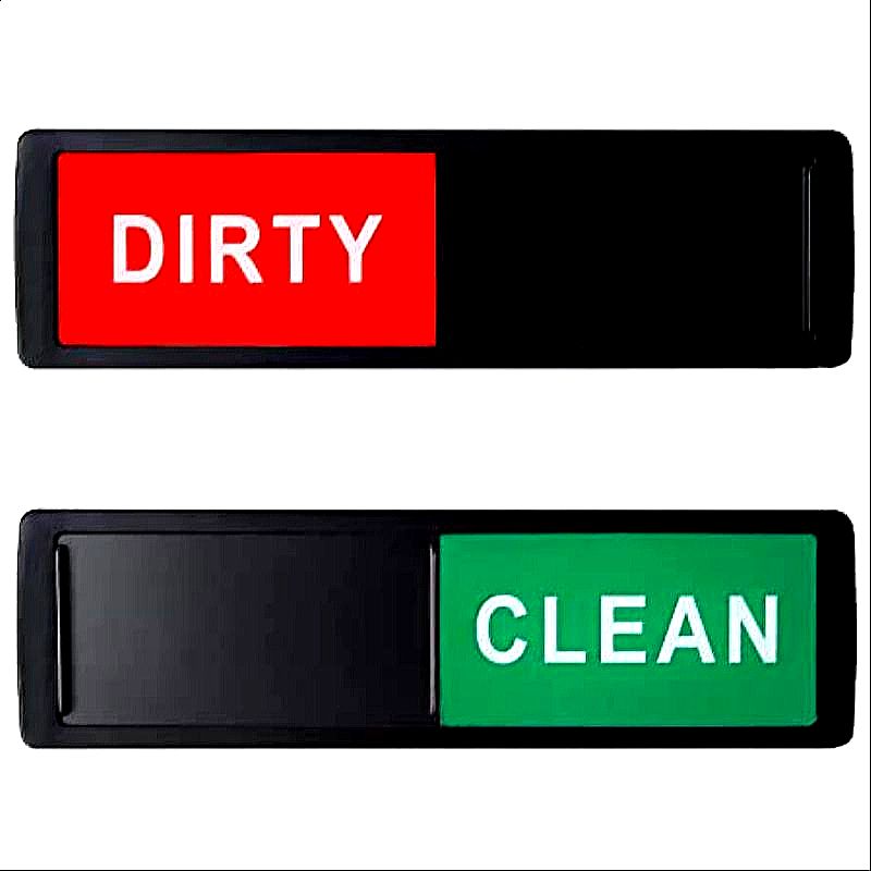 Diskmaskin-skylt: DIRTY-CLEAN - bilohem.se