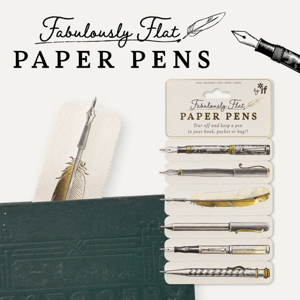 Fabulously Flat: Paper Pens - Tear off and keep a pen in your book ...
