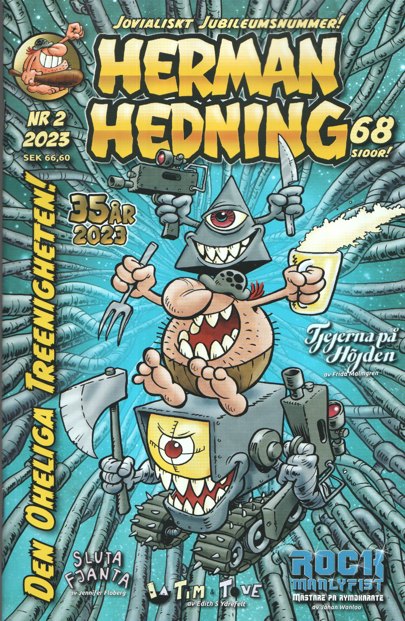 Herman Hedning nr 2 2023, Jovalistiskt jubileumsnummer! - Seriekällaren