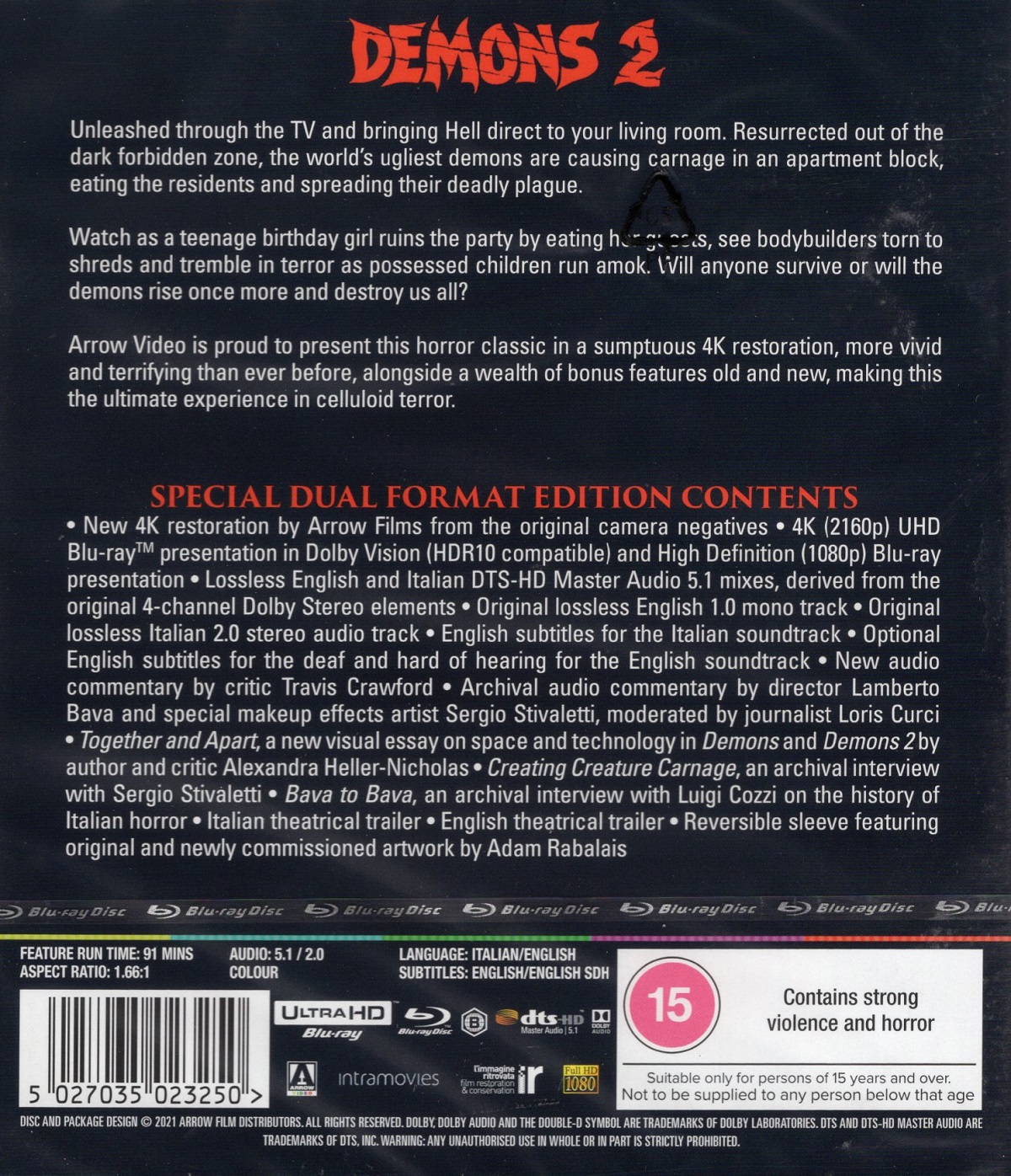 Demons 2 (ej svensk text) (4K Ultra HD + Blu-ray) - Kvarnvideo.se