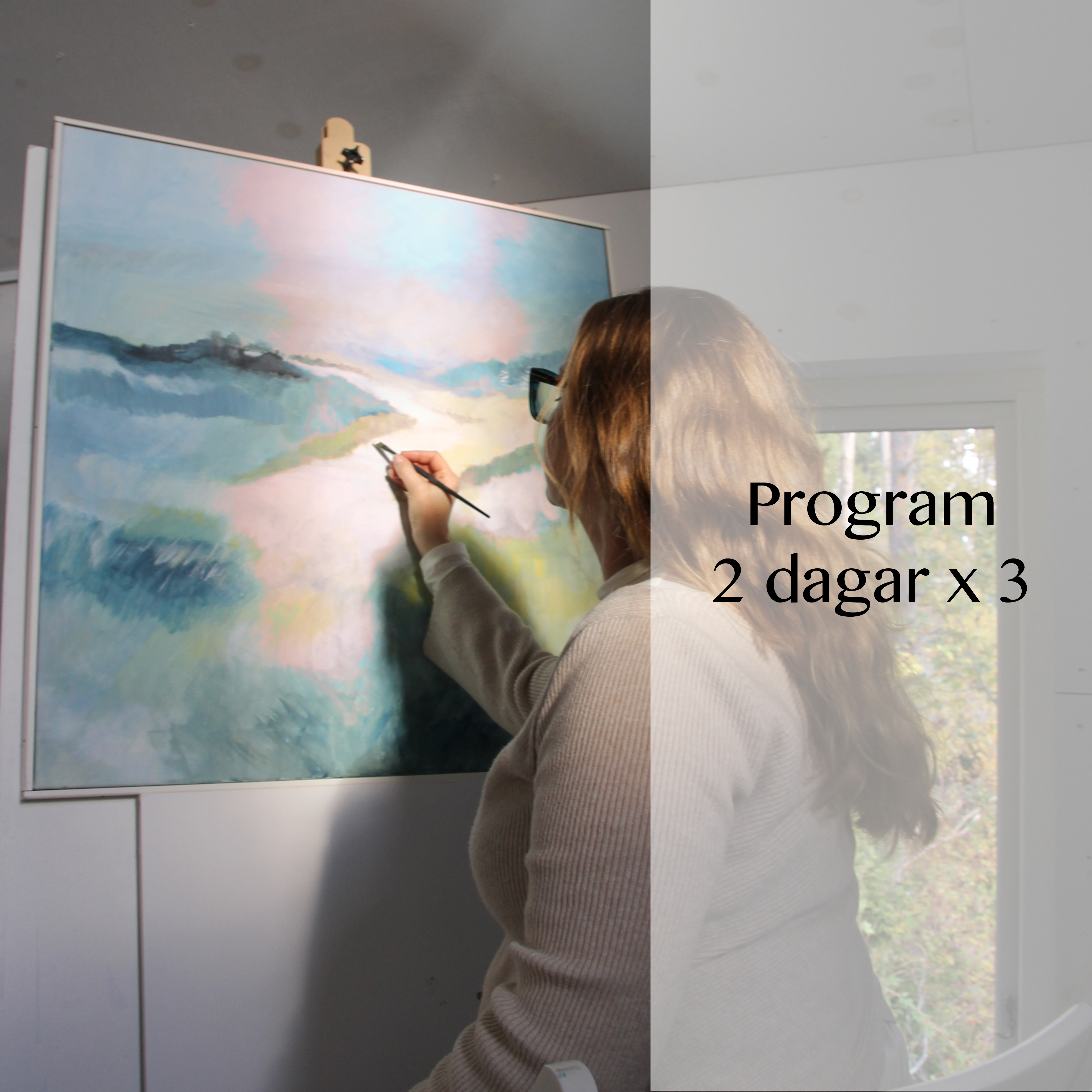 Målarkursprogram: Måla Fritt - Vedic Art x 3 helger I Ekerö, Stockholm