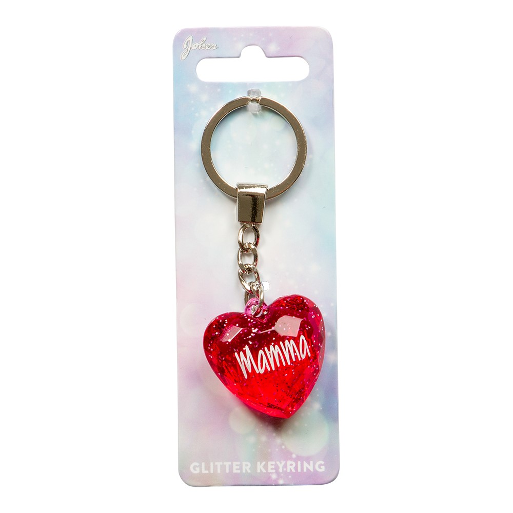 Glitter Heart Mamma Keychain - Robbis Hobby Shop