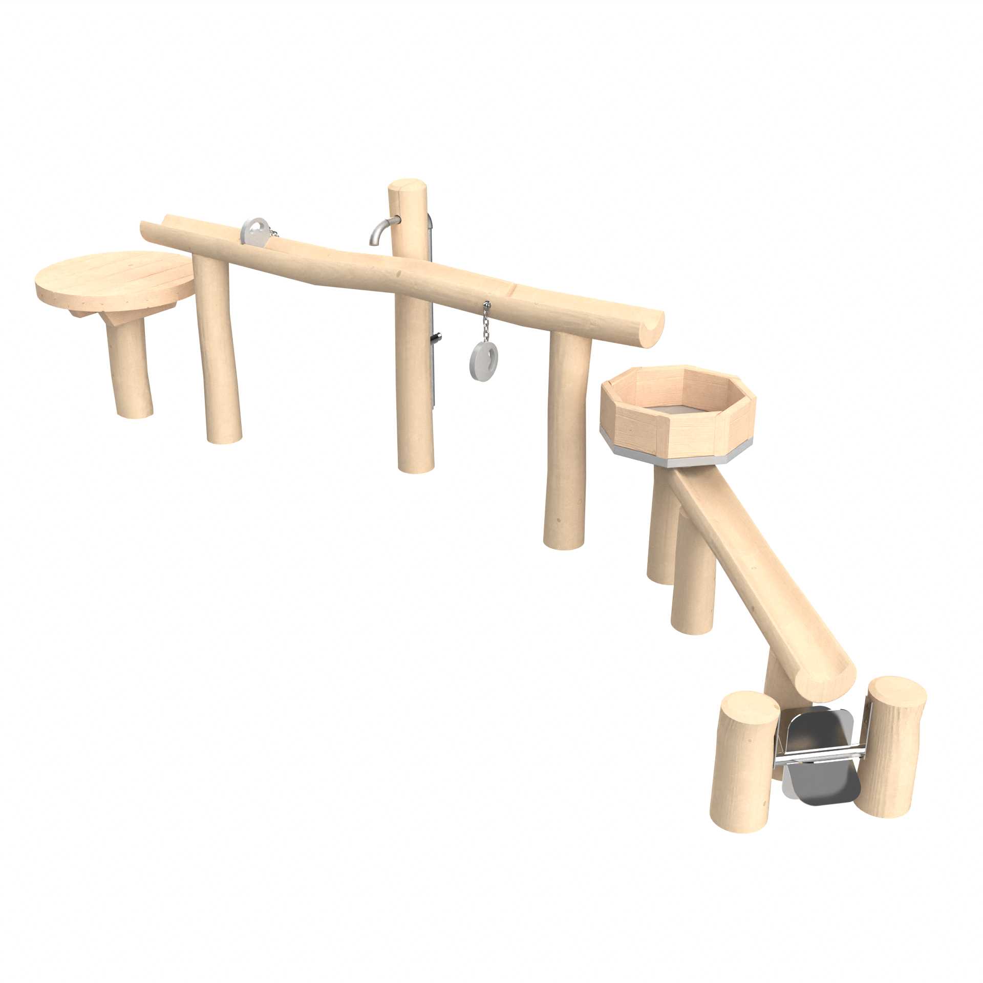 Paket Vattenlek Ränna med Kar - Svenska Naturlekplatser AB