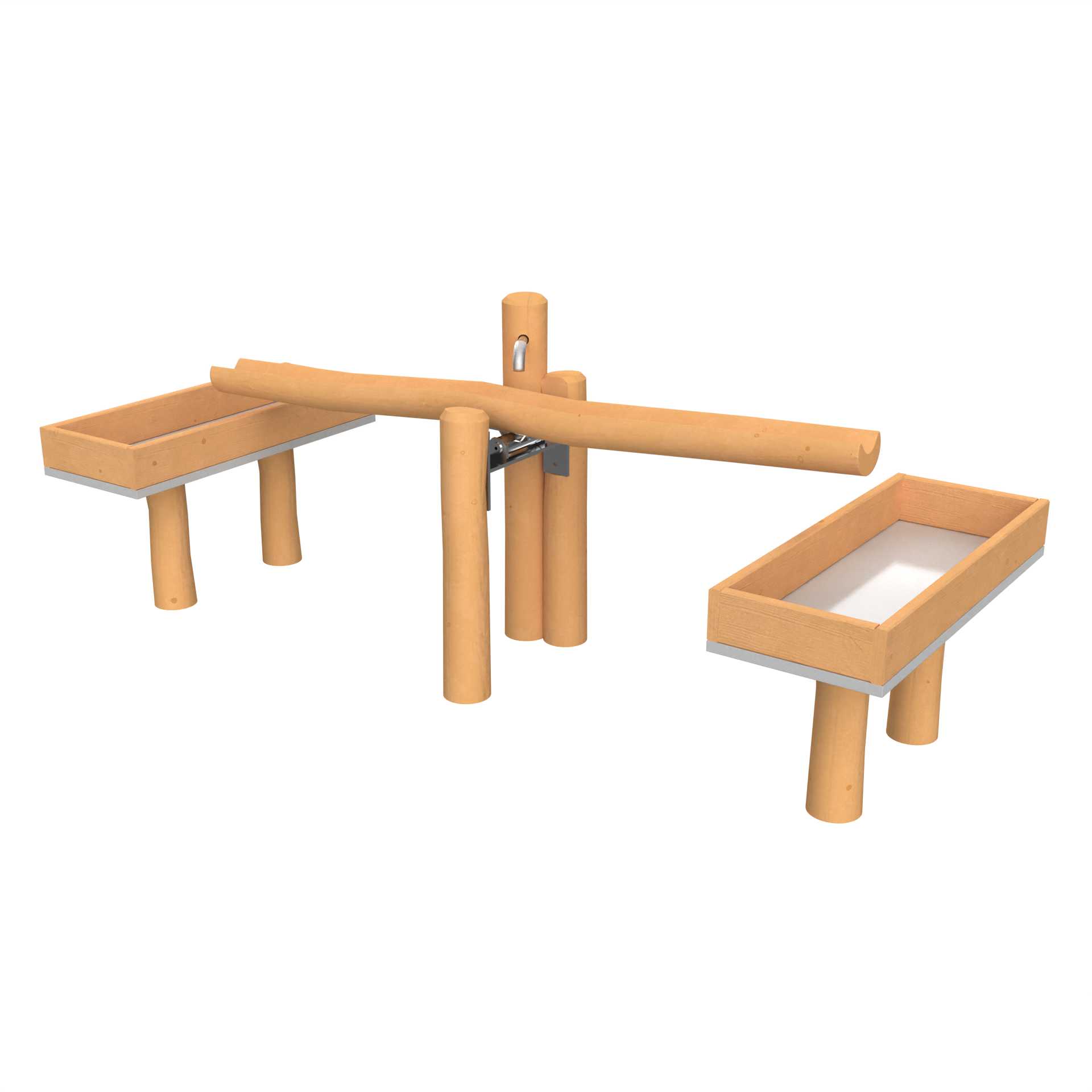 Paket Vattenlek Vippande Ränna med två Kar - Svenska Naturlekplatser AB