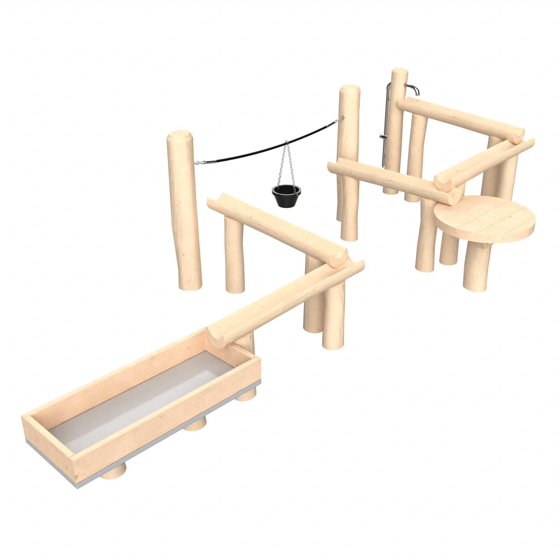 Paket Vattenlek Rännor med Bana - Svenska Naturlekplatser AB