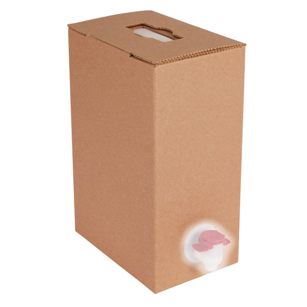 BIB Kartong 3L med kraftigt papphandtag - Rååpress