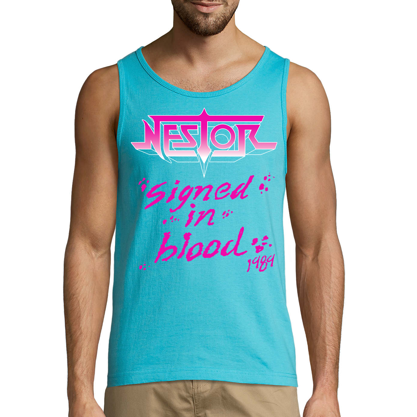 Nestor - NESTOR - TANK TOP, LOGO 1989 (ATOLL BLUE)