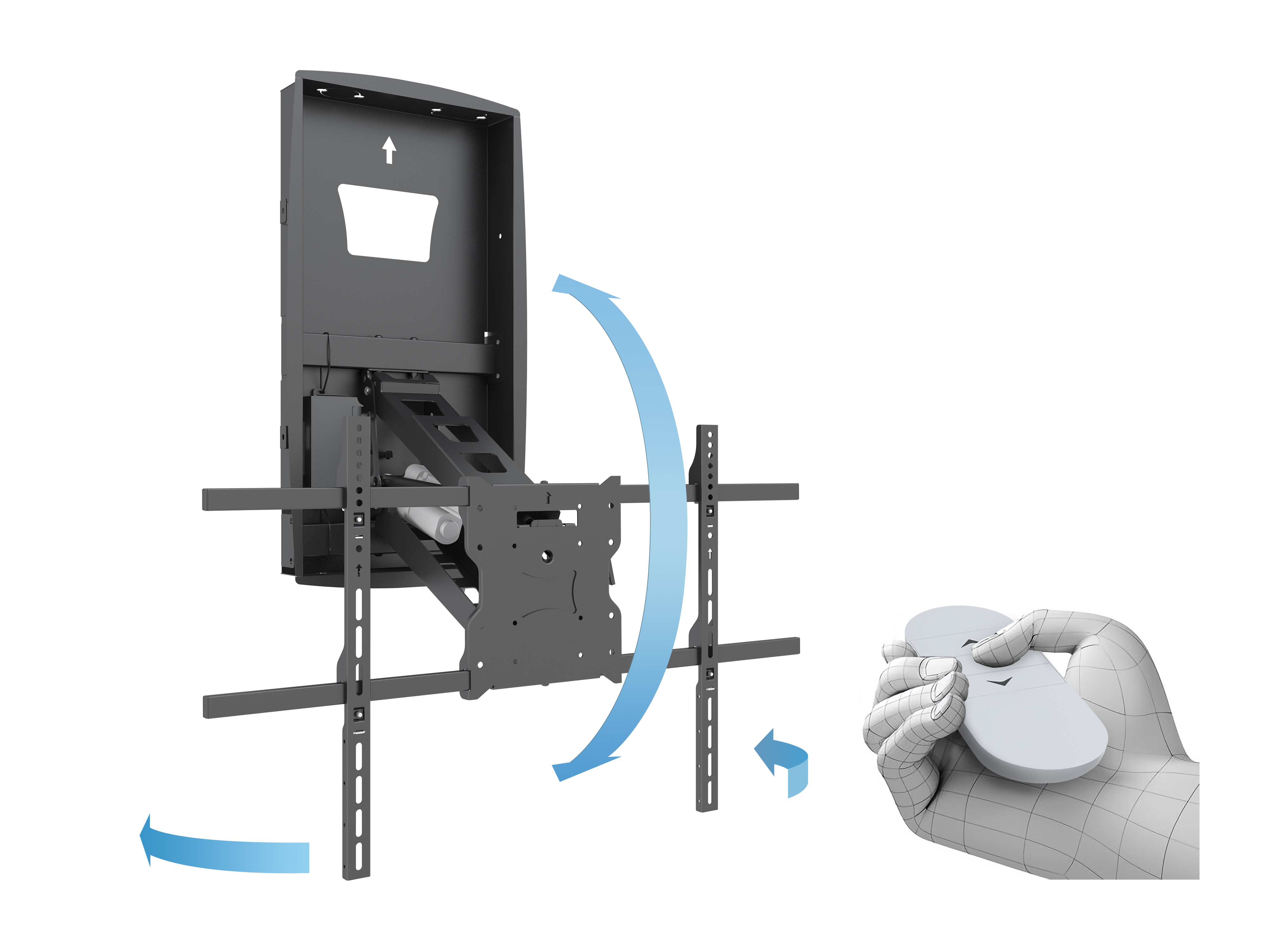 M Motorized Recessed Pull Down Full Motion Flexarm 42"-86" - Multibrackets