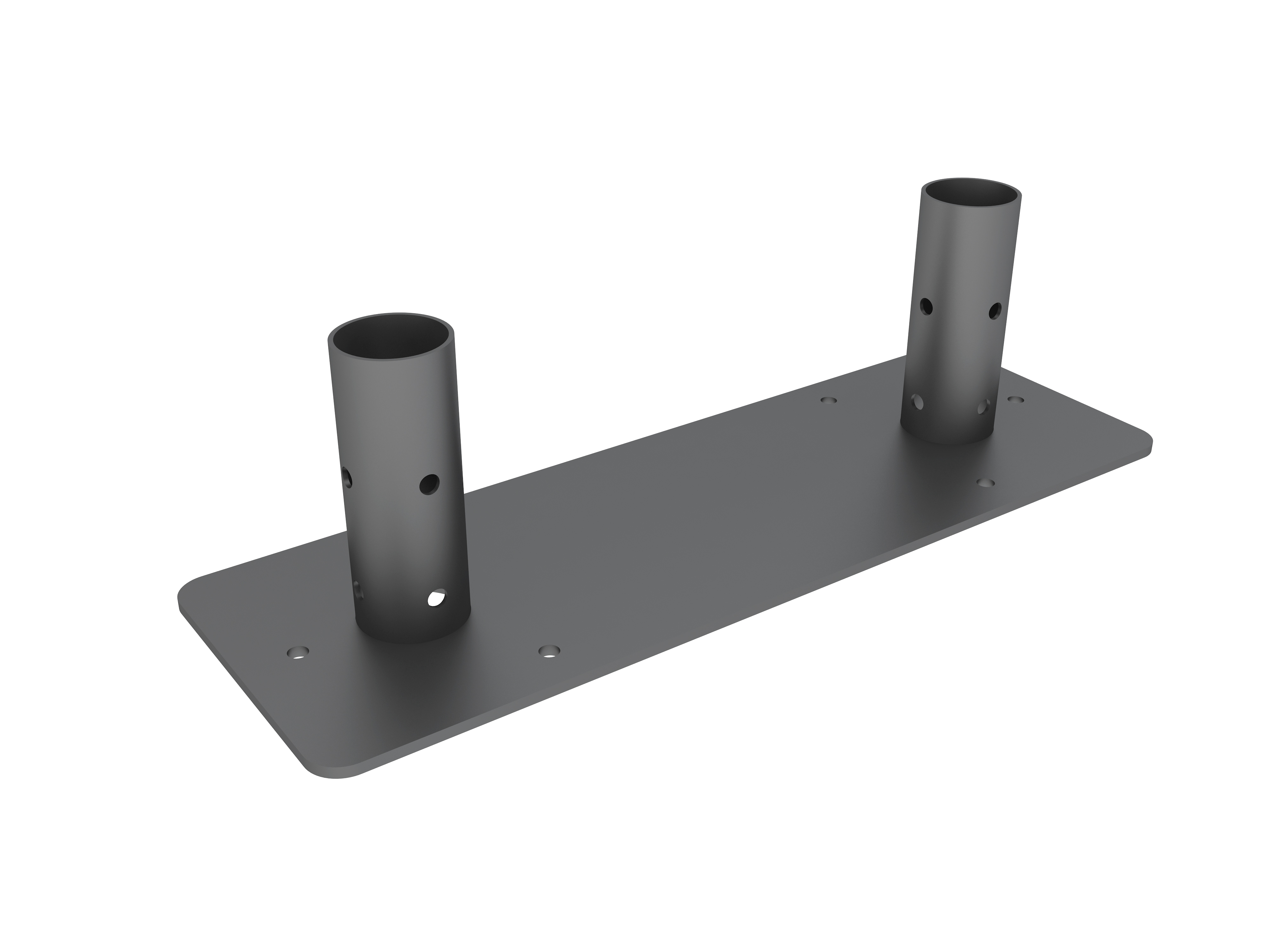 M Pro Series - Bolt Down Dual Pole Plate - Multibrackets