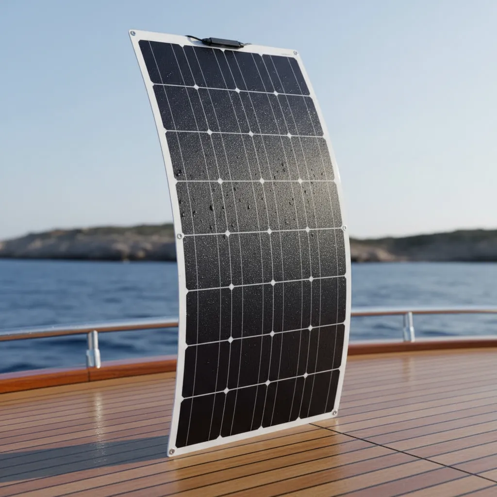Solpanel 150W flexibel - 1280x600x2mm - Husbil - Husvagn - Båt ...