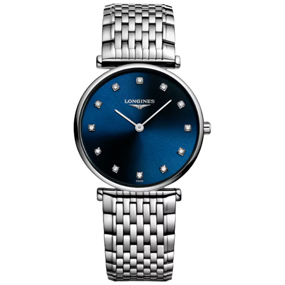 Longines La Grande Classique 29 blå med diamant index - Erikson Urhandel