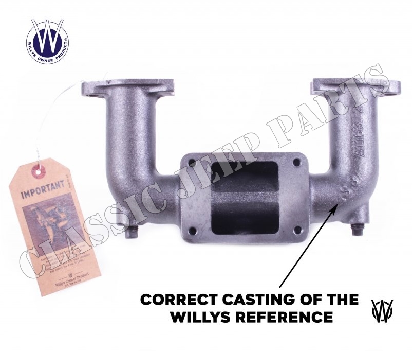 Intake manifold WILLYS MB with correct markings WILLYS OWNER PRODUCT